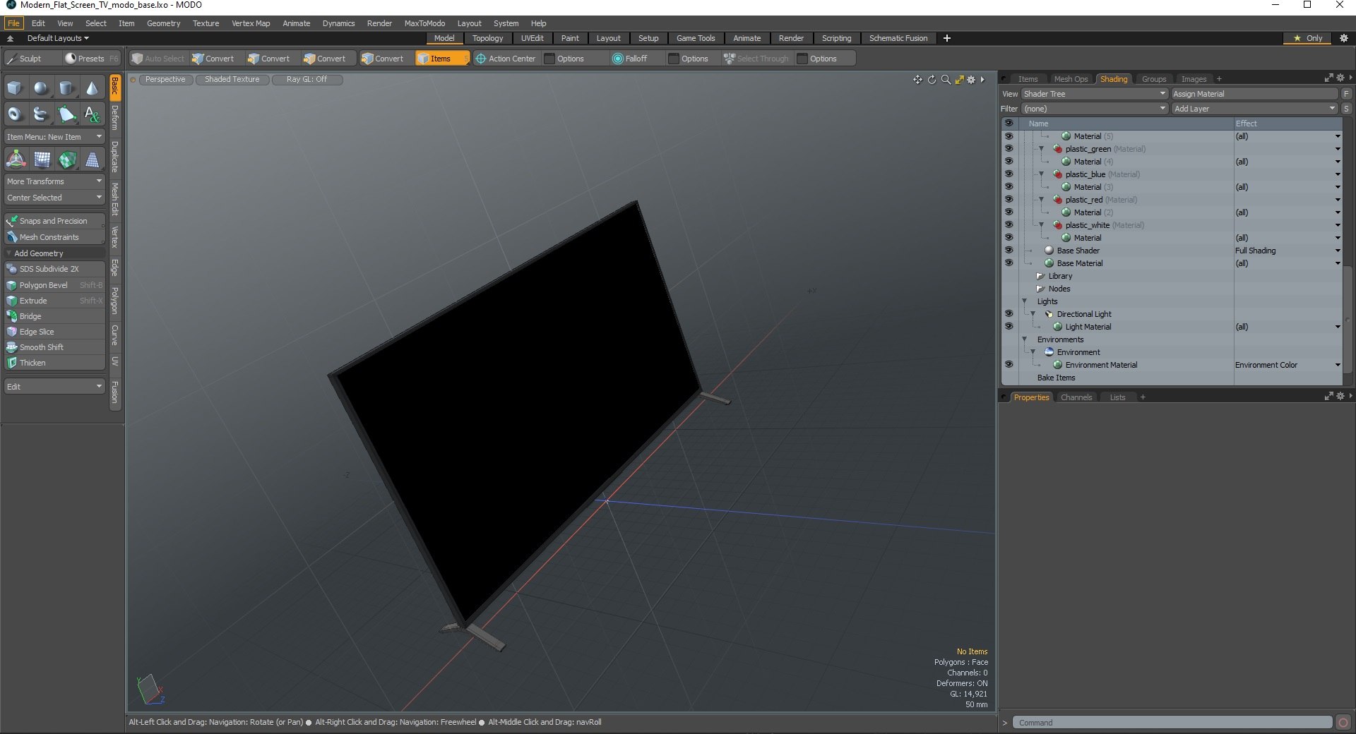Modern Flat Screen TV 3D - TurboSquid 2264715