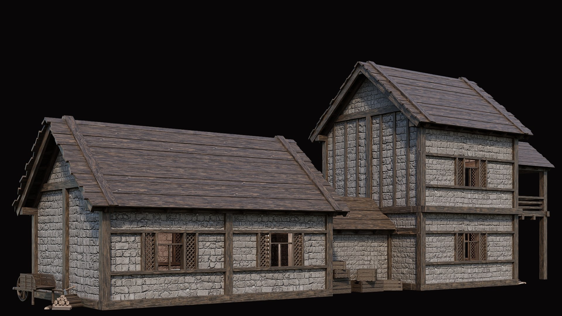 3D Medieval Village Pack 02 - 4 Assets - 4K Textures Game Ready ...