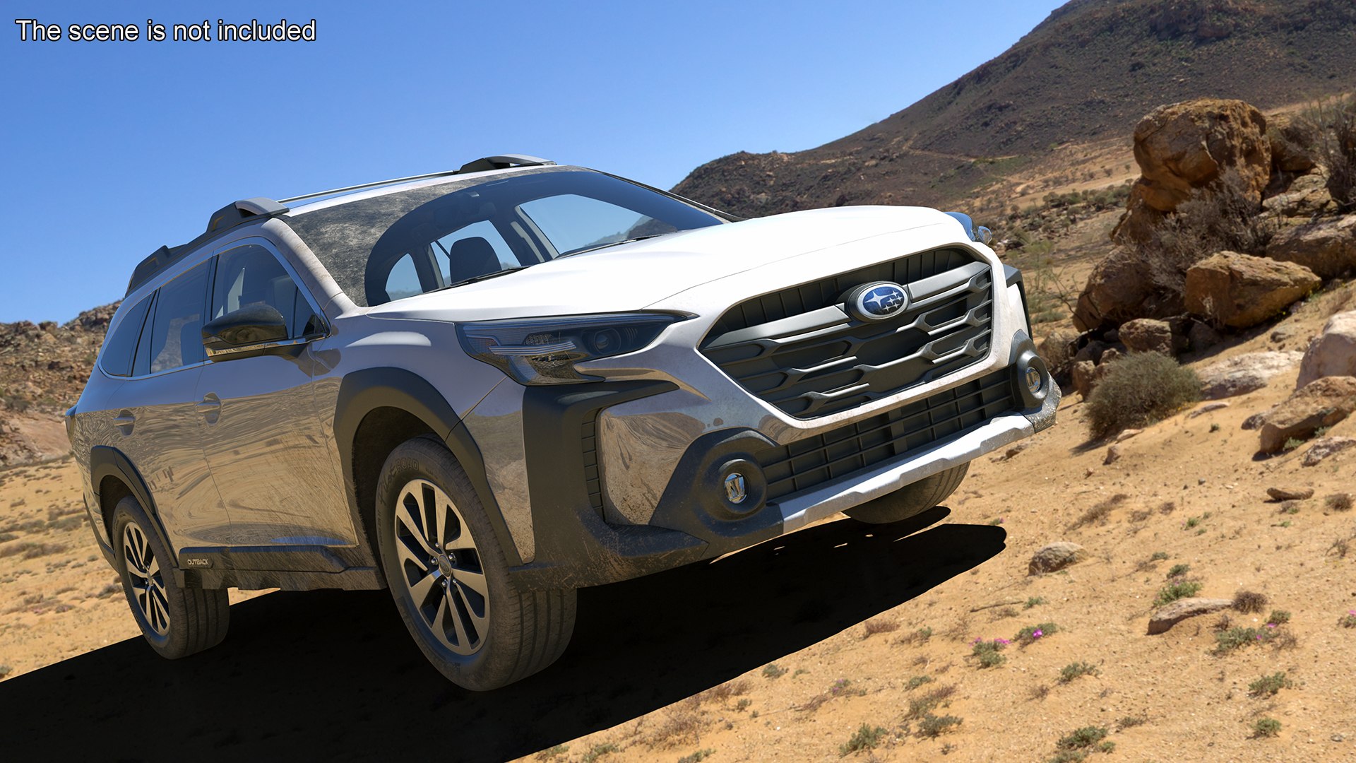 3D White Subaru Outback 2025 Dirty Rigged For Cinema 4D Model ...