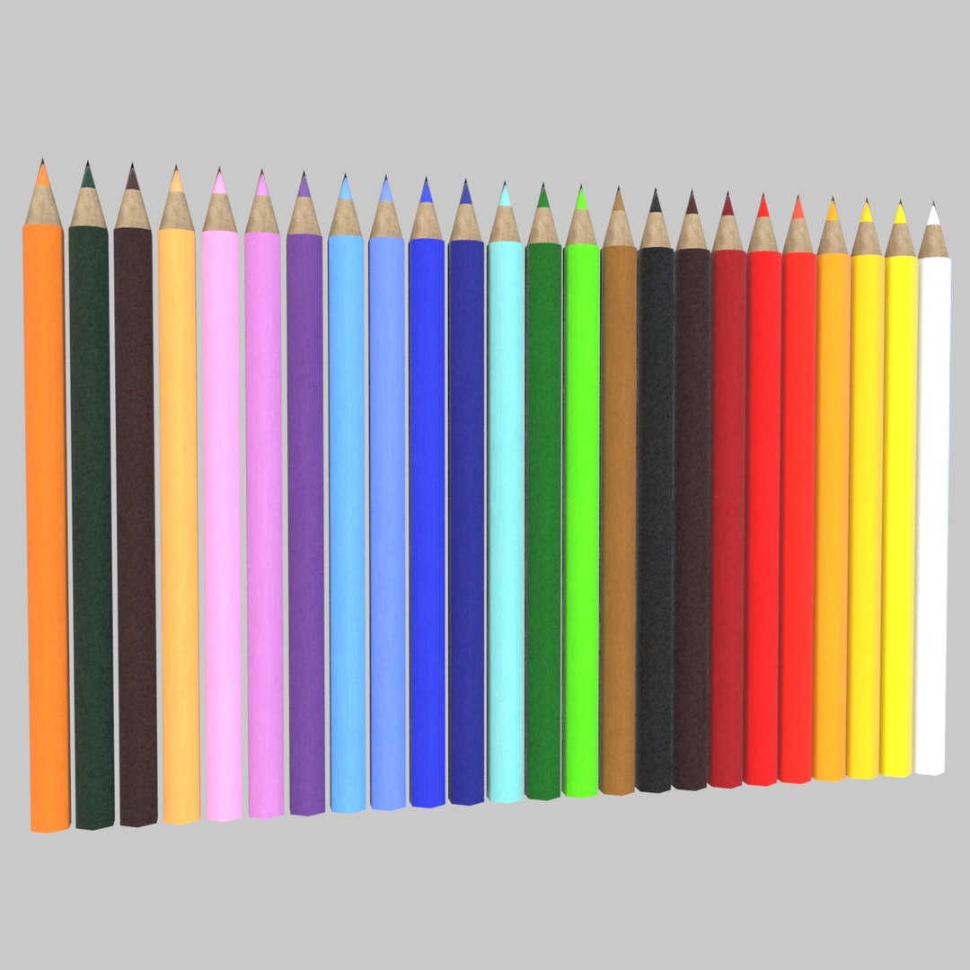 Colored Pencils Model - TurboSquid 1264353