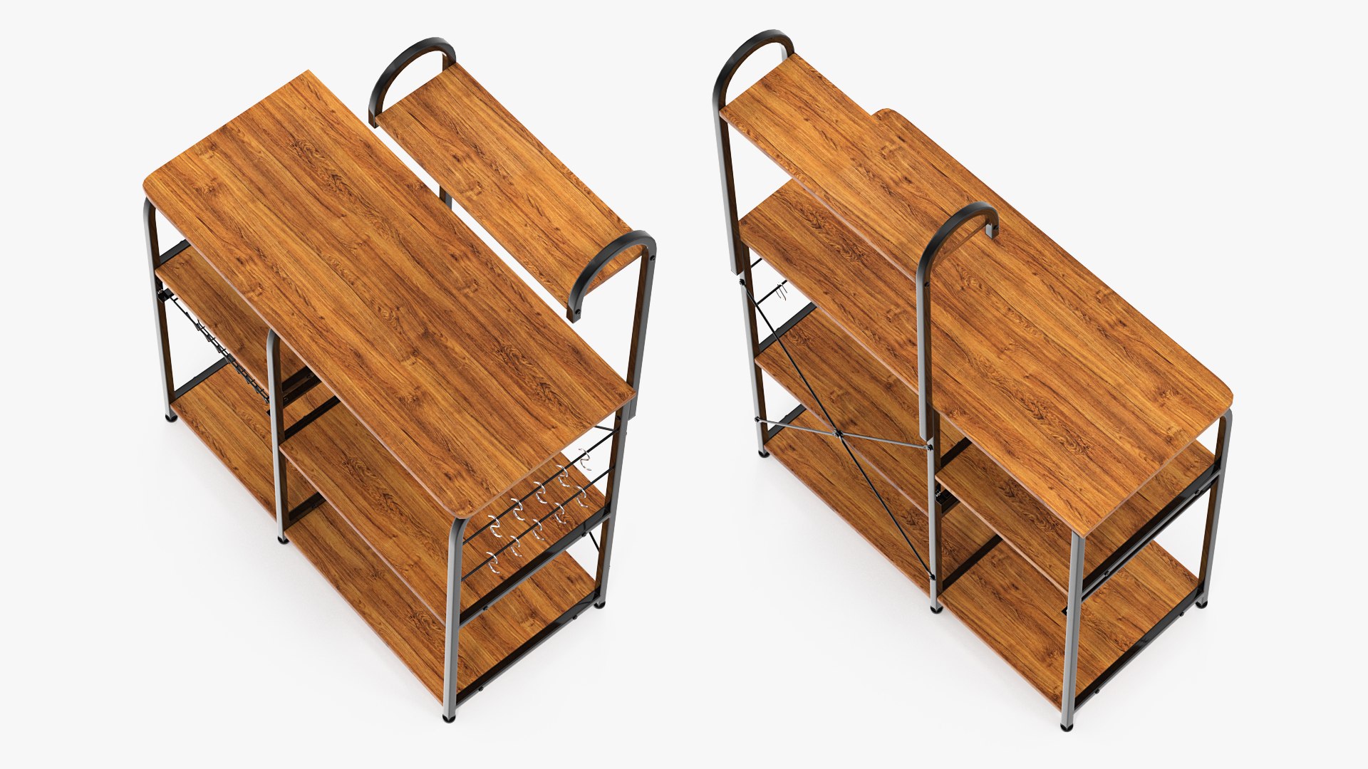 3D Model Vintage Kitchen Bakers Rack - TurboSquid 1576885