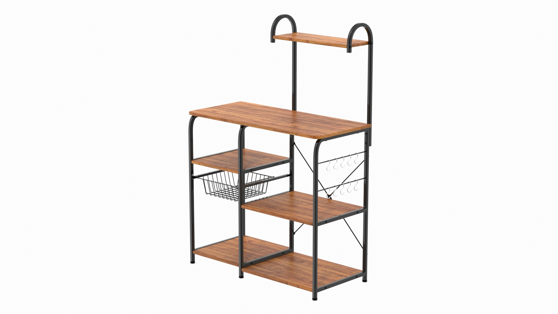 3D Model Vintage Kitchen Bakers Rack - TurboSquid 1576885