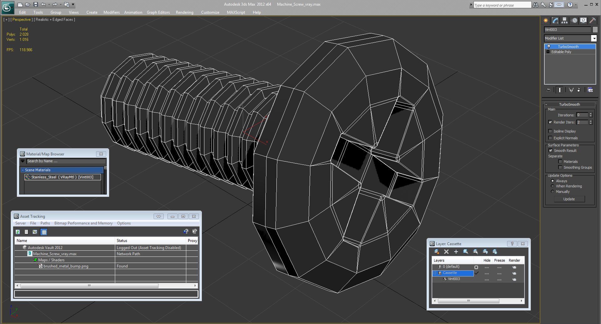 3D Machine Screw Model - TurboSquid 1253350