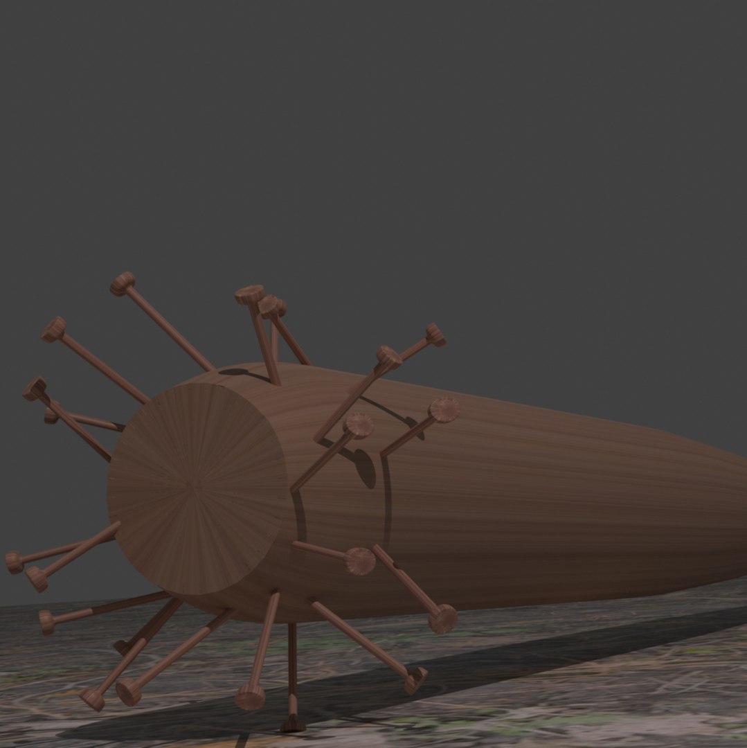modelo 3d Baseball bat with nails - TurboSquid 1949829