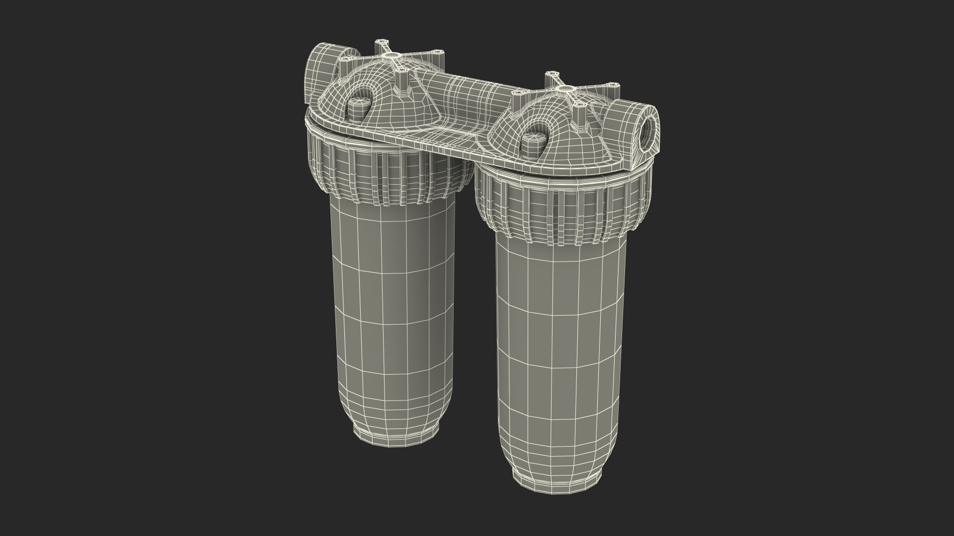 Dual Stage Water Filter Housing Transparent 3D Model - TurboSquid 1735226