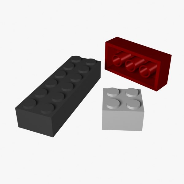 3d construction blocks model