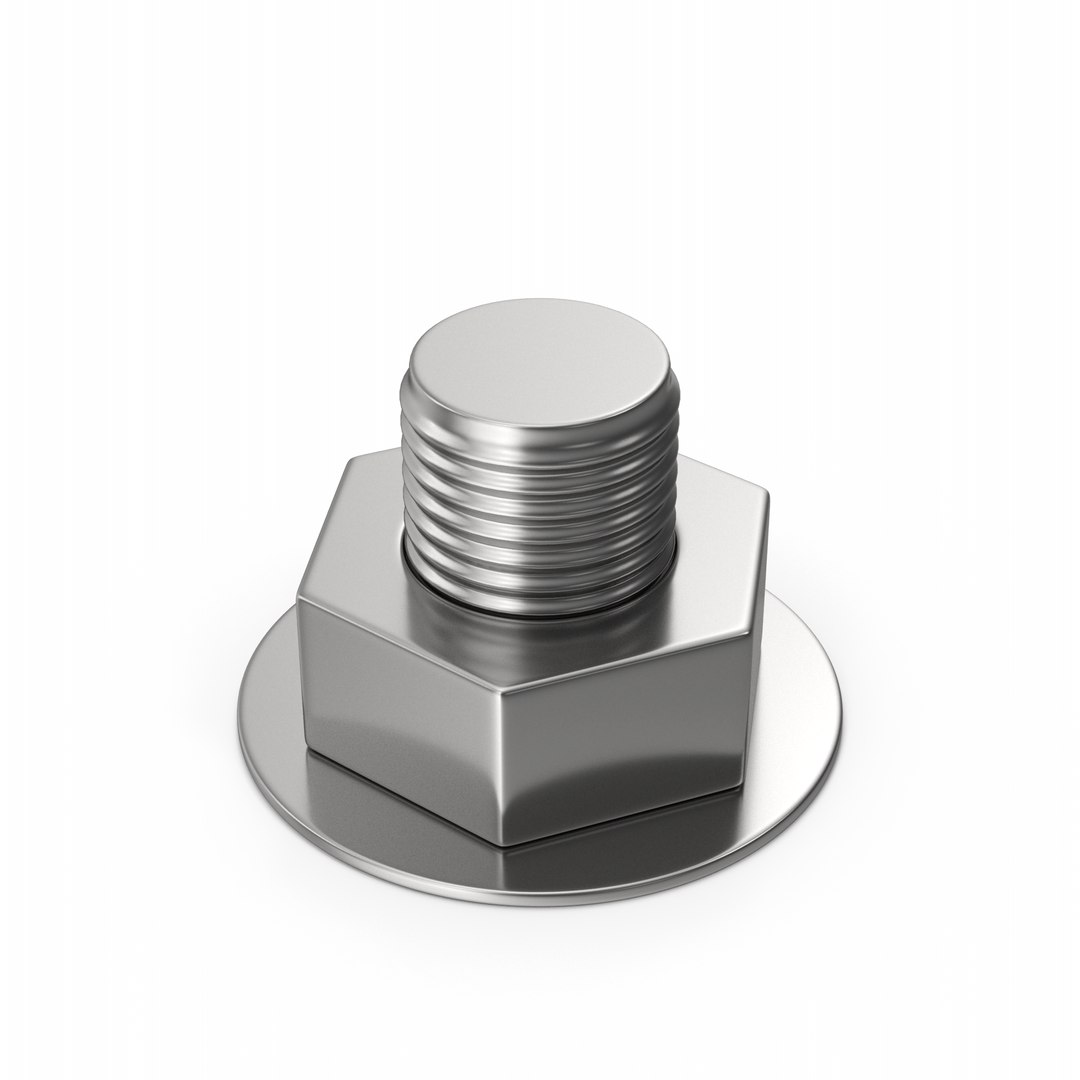 3D Nut And Washer Model - TurboSquid 2351132