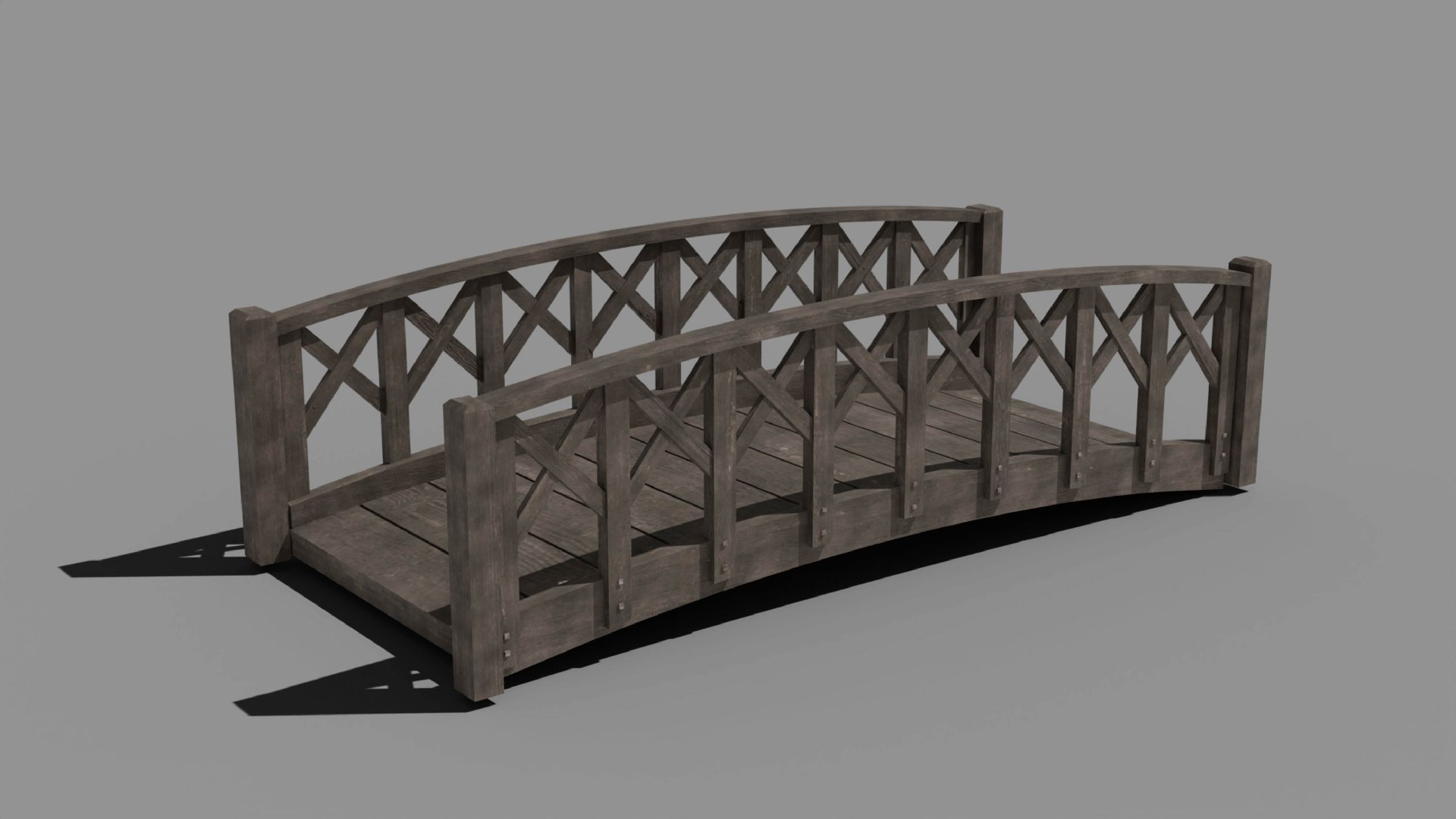 3D Bridge Old Wooden Model - TurboSquid 2328375