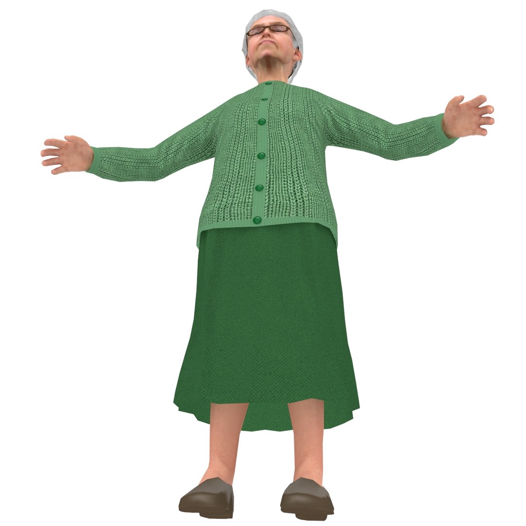 Old Woman 3D Model - TurboSquid 1310732