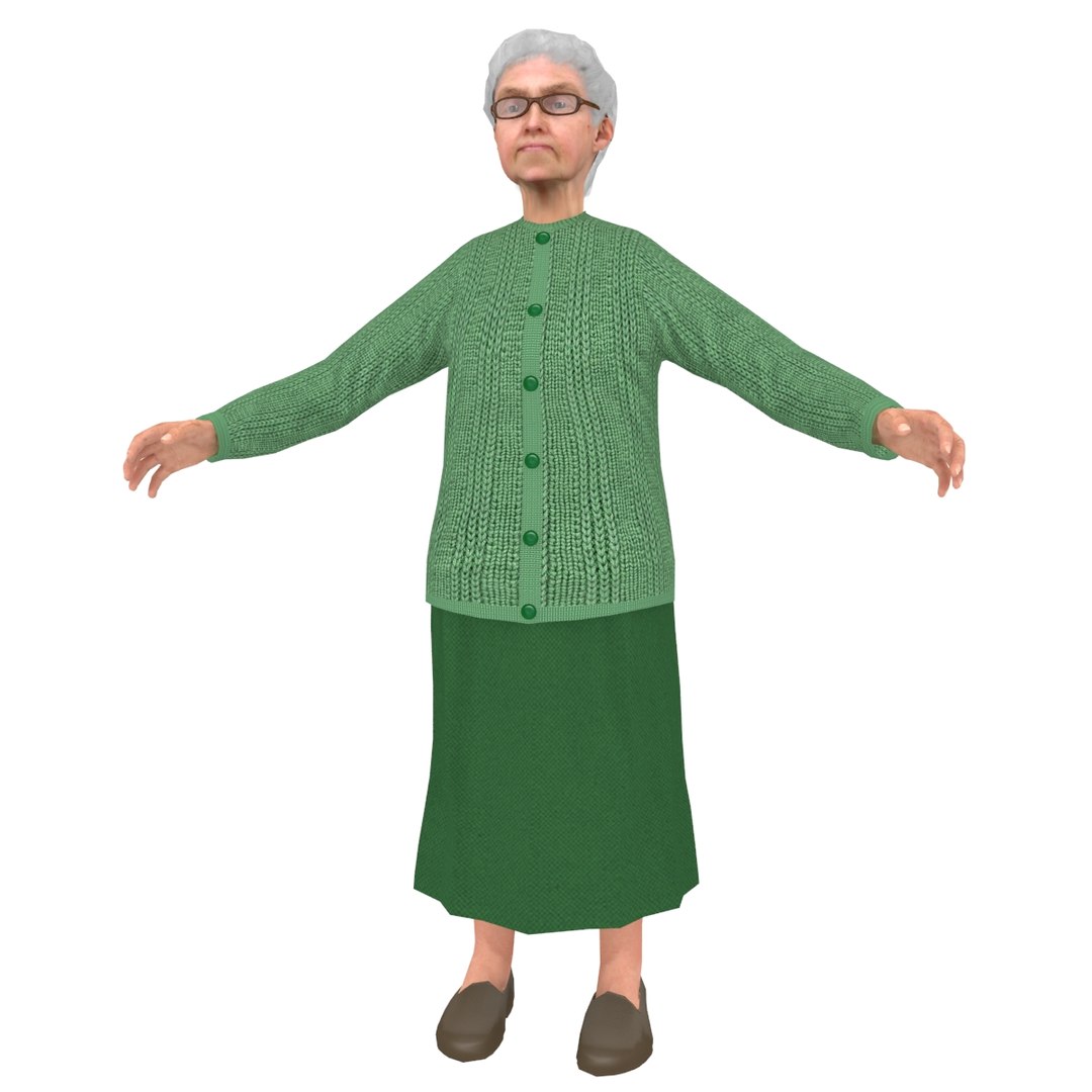 Old Woman 3D Model - TurboSquid 1310732