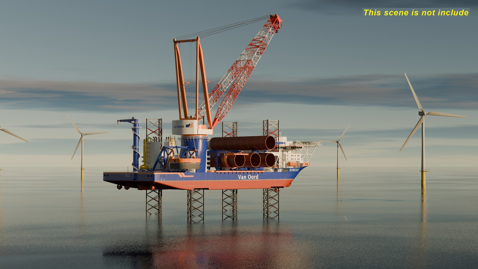 Offshore Installation Vessel 3D - TurboSquid 2271511