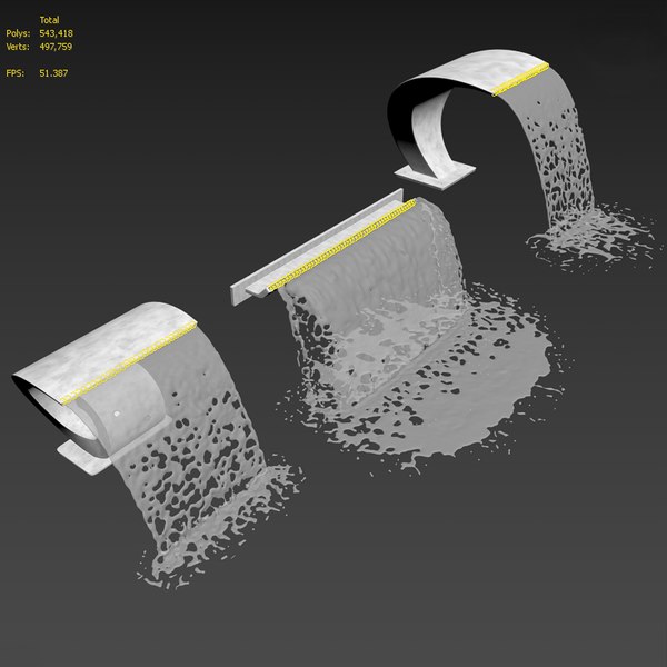 Waterfall Cobra Snail wide Cascade model - TurboSquid 1899267