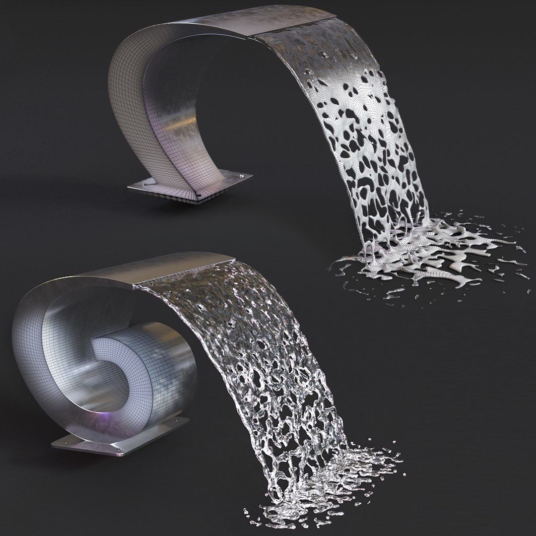 Waterfall Cobra Snail Wide Cascade Model - TurboSquid 1899267