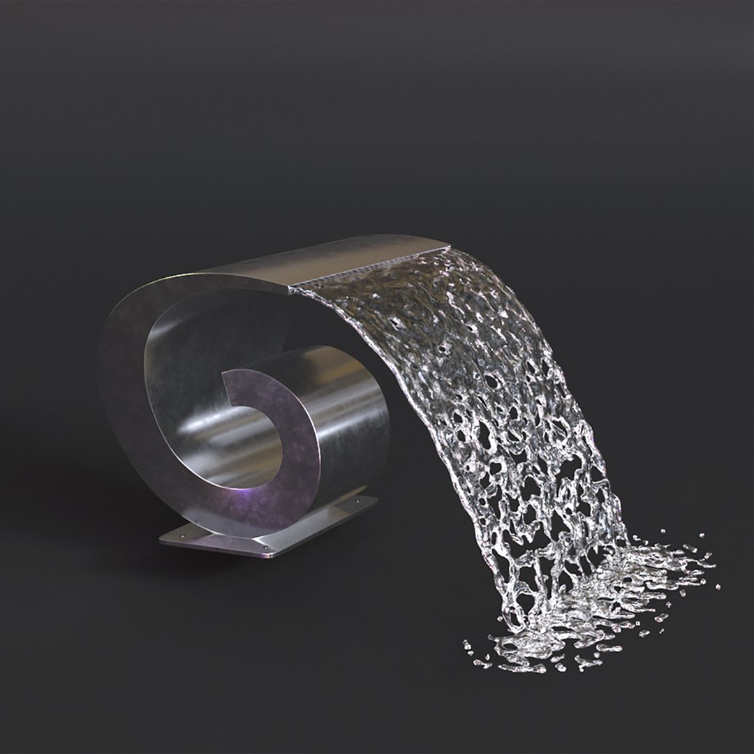 Waterfall Cobra Snail Wide Cascade Model - TurboSquid 1899267