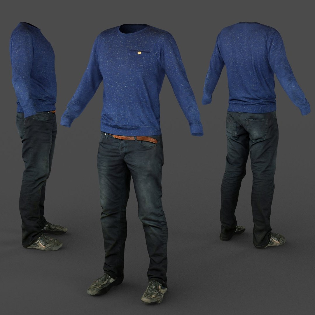 Male Clothing Outfit 3D Model - TurboSquid 1329723