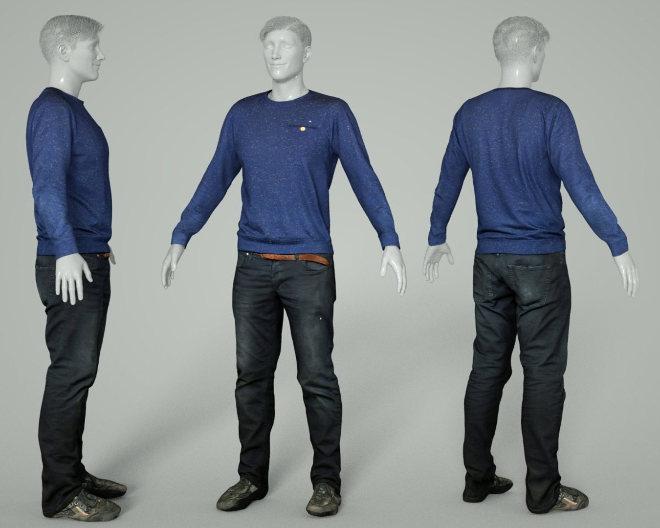 Male Clothing Outfit 3D Model - TurboSquid 1329723