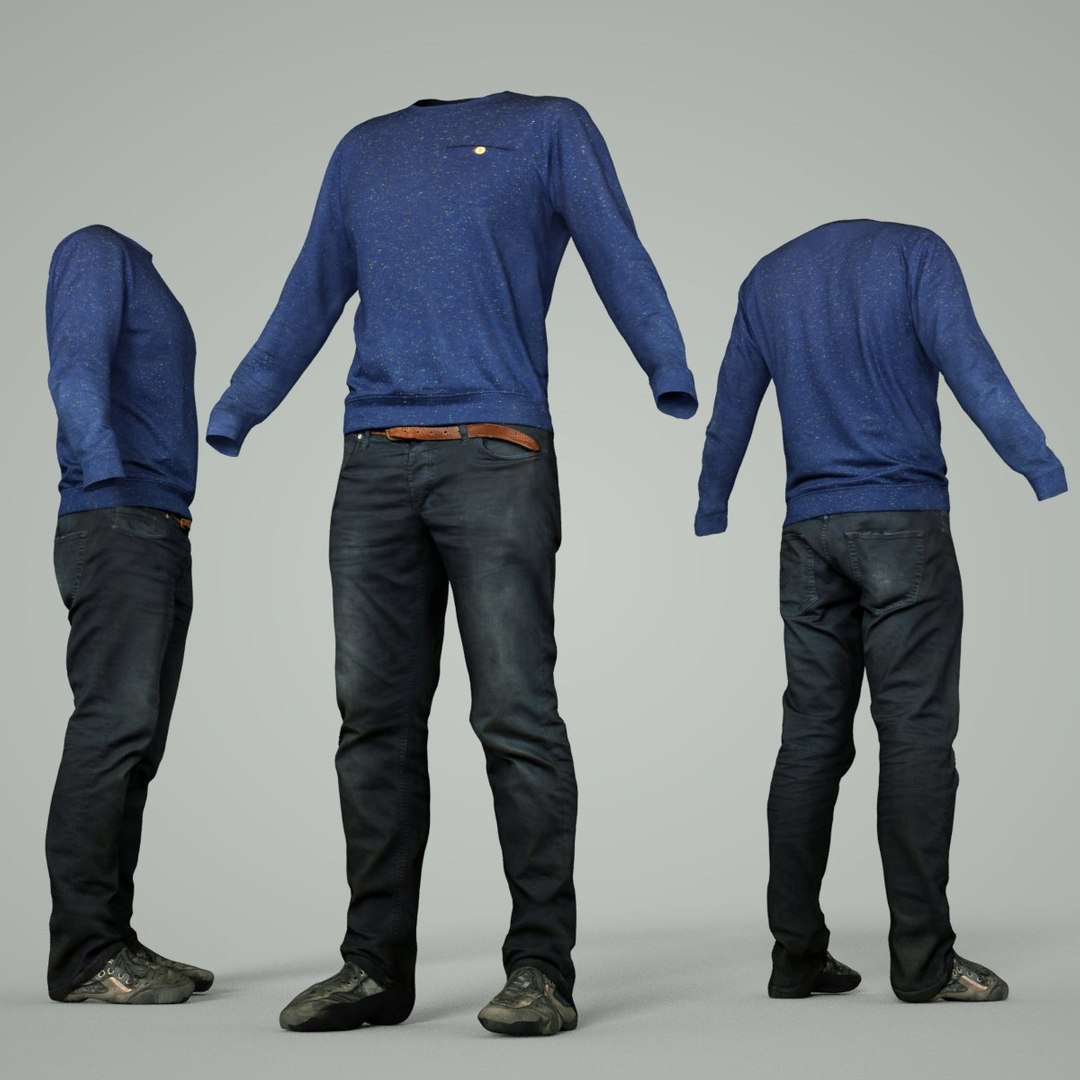 Male Clothing Outfit 3D Model - TurboSquid 1329723