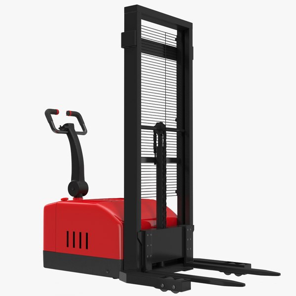 electric walkie stacker red 3d 3ds