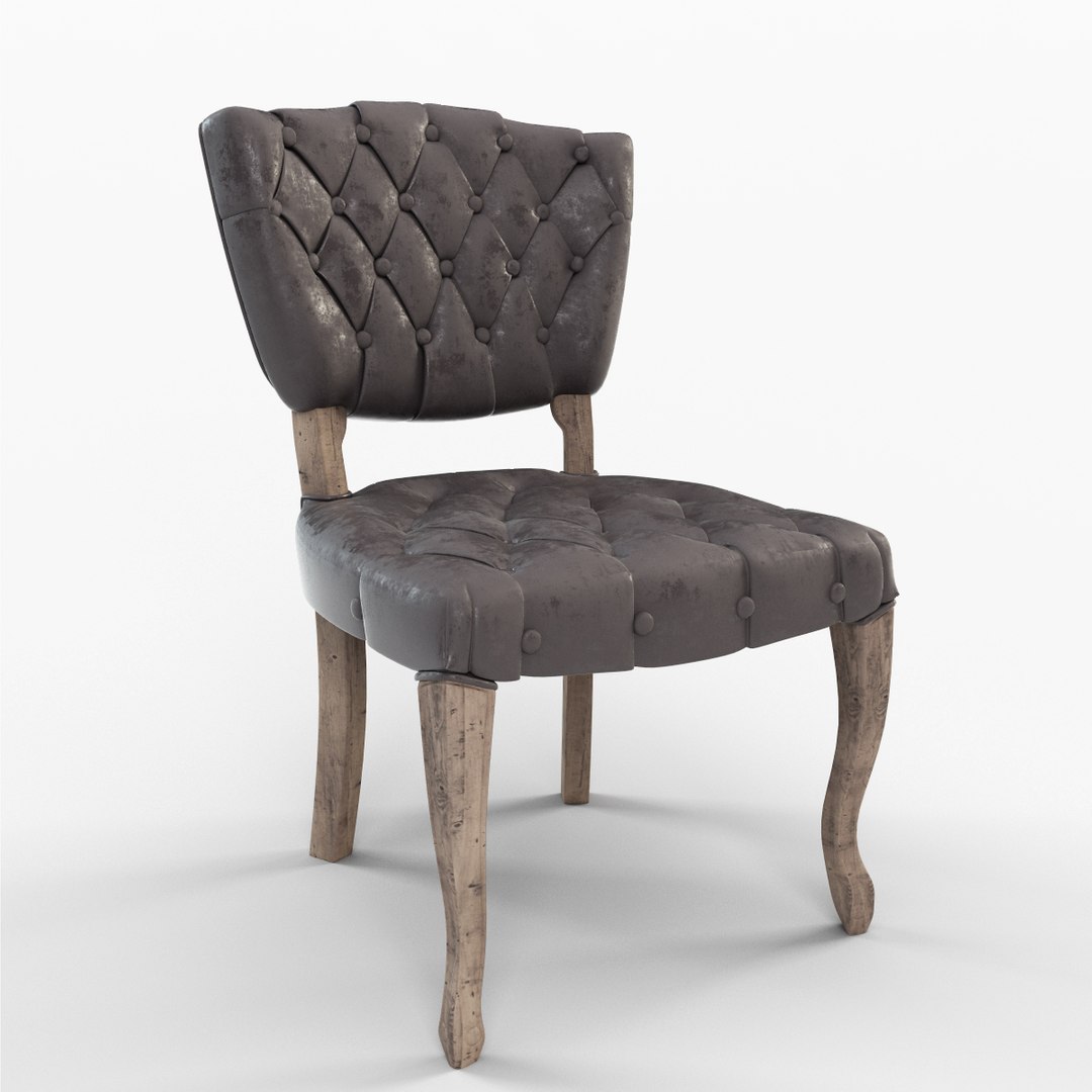 3d Model Yates Tufted Chair