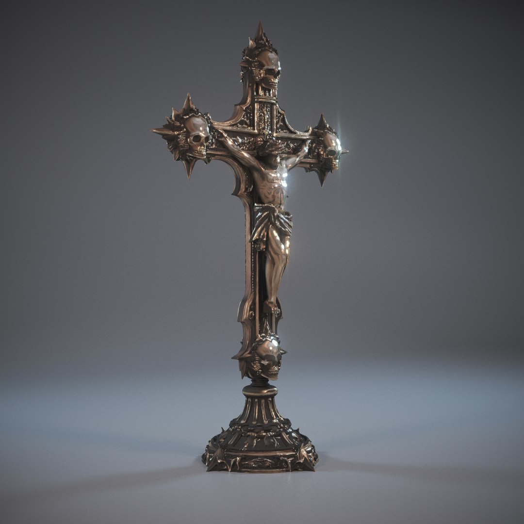 3D Model Gothic Crucifix - TurboSquid 2517187