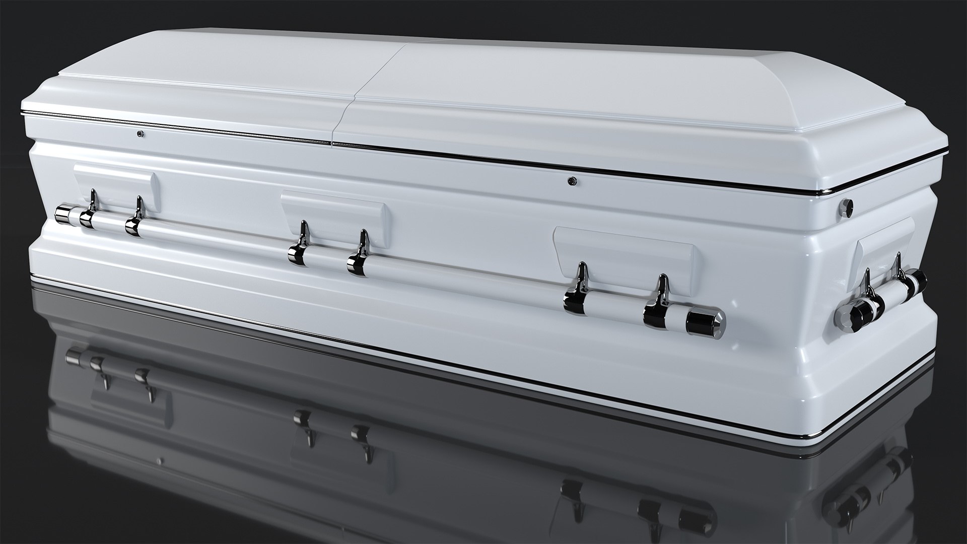 3D White Funeral Casket Model - TurboSquid 1545791