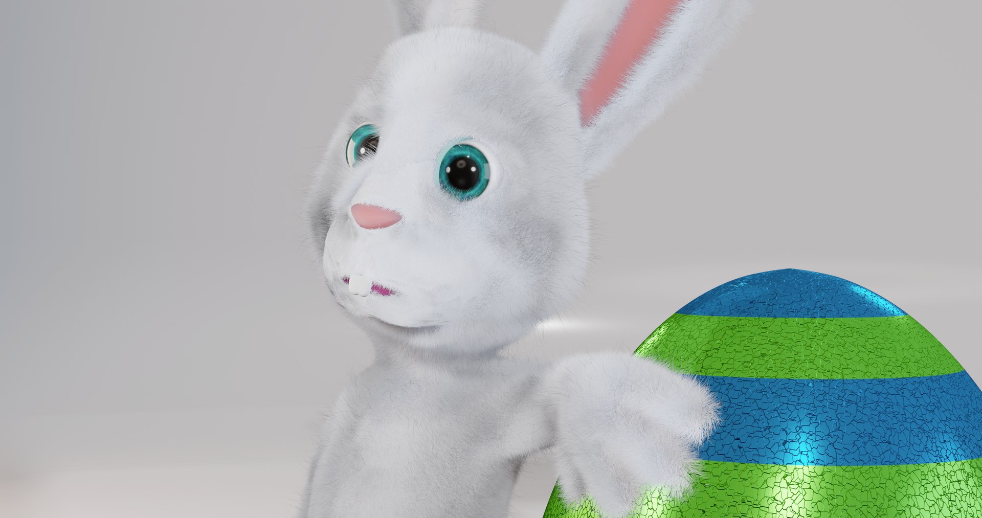 White Easter Rabbit Bunny 3D Model - TurboSquid 1538585
