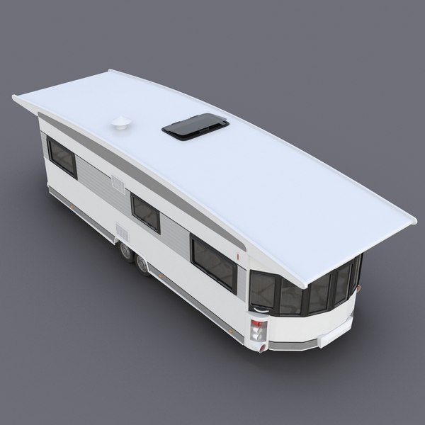 3d caravans set retro