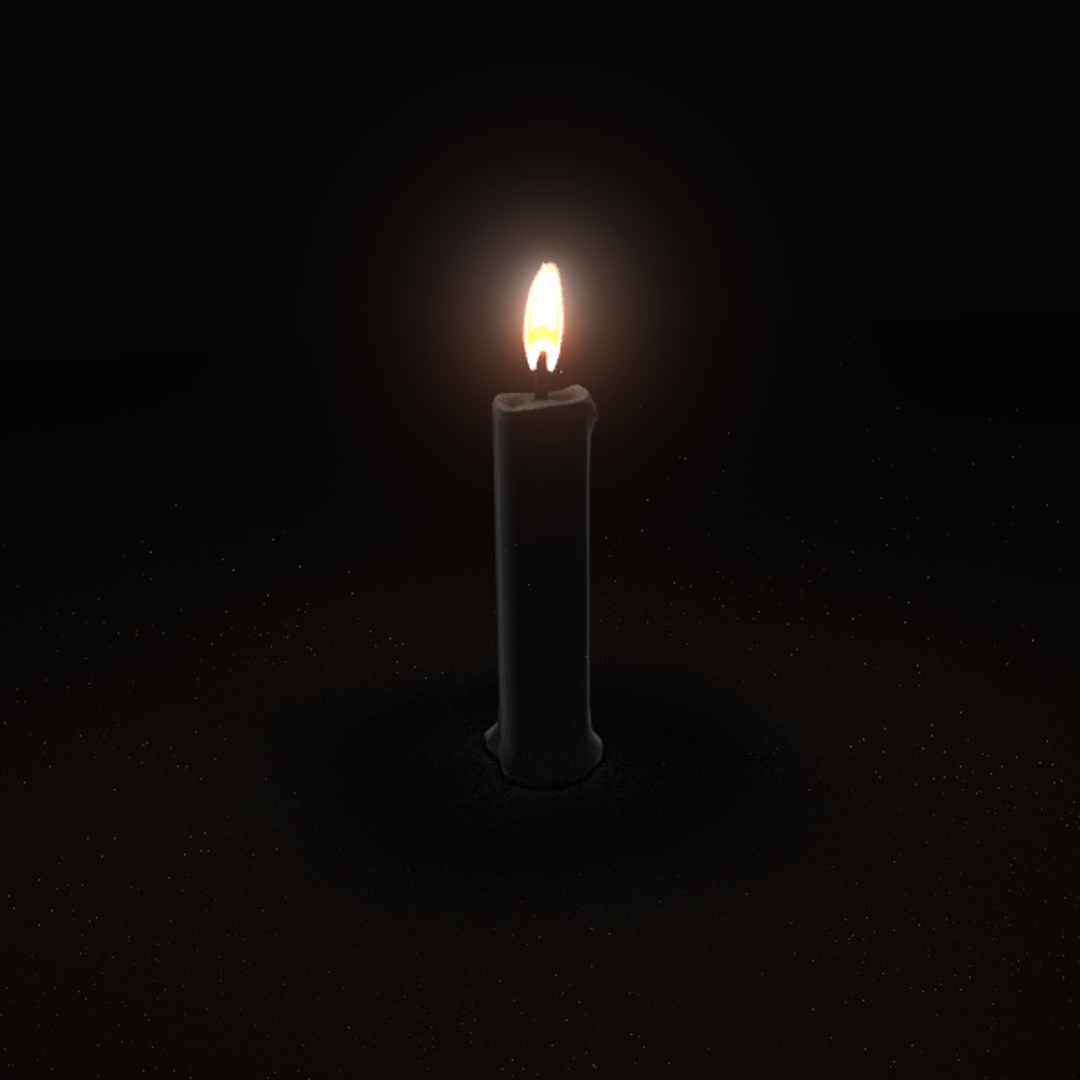 candle flame 3d model