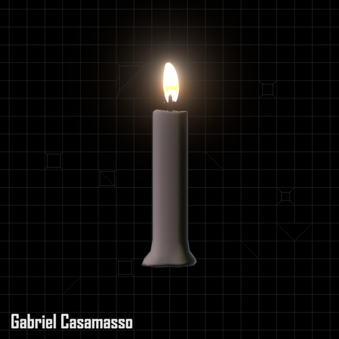 candle flame 3d model