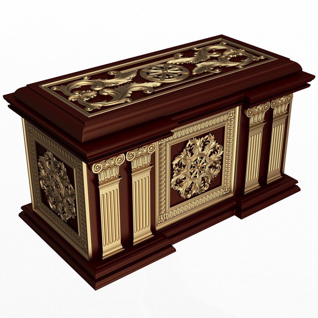 3D Model Chest 03 Red - TurboSquid 2242562