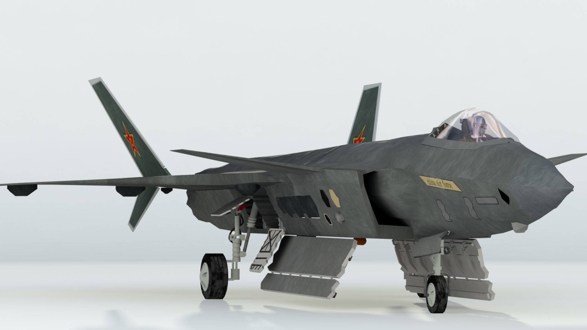 High Quality J20 Jet Fighter 3D Model - TurboSquid 1923109