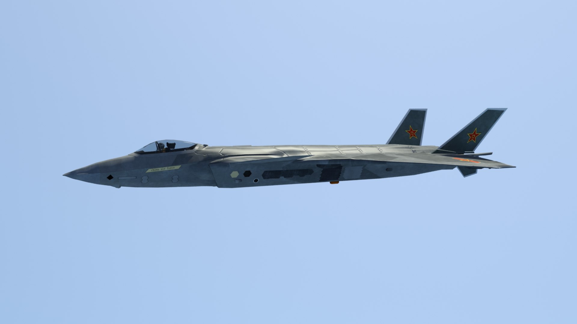 High Quality J20 Jet Fighter 3D Model - TurboSquid 1923109