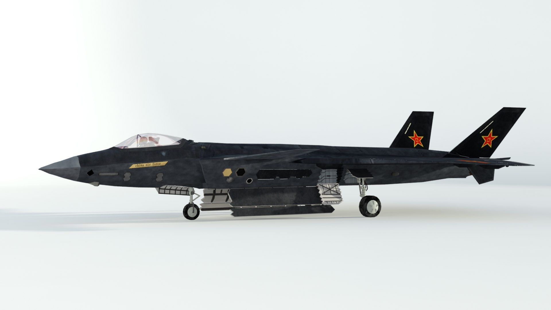 High Quality J20 Jet Fighter 3D Model - TurboSquid 1923109