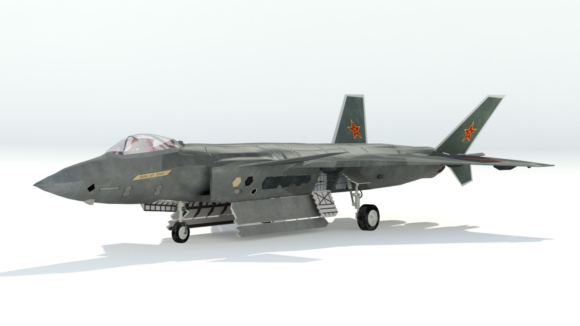 High Quality J20 Jet Fighter 3D Model - TurboSquid 1923109