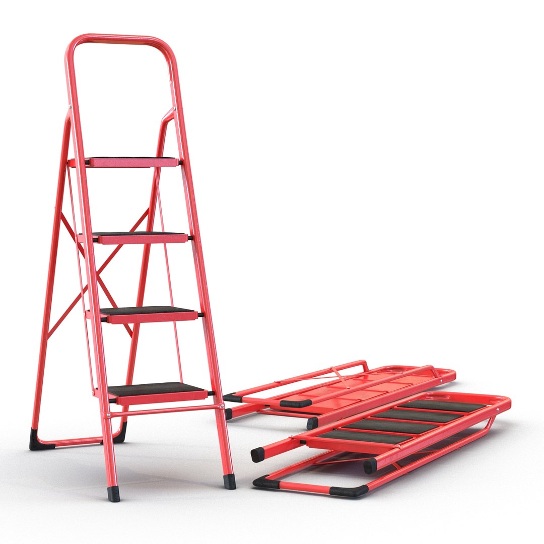 3d Model Step Ladder Set