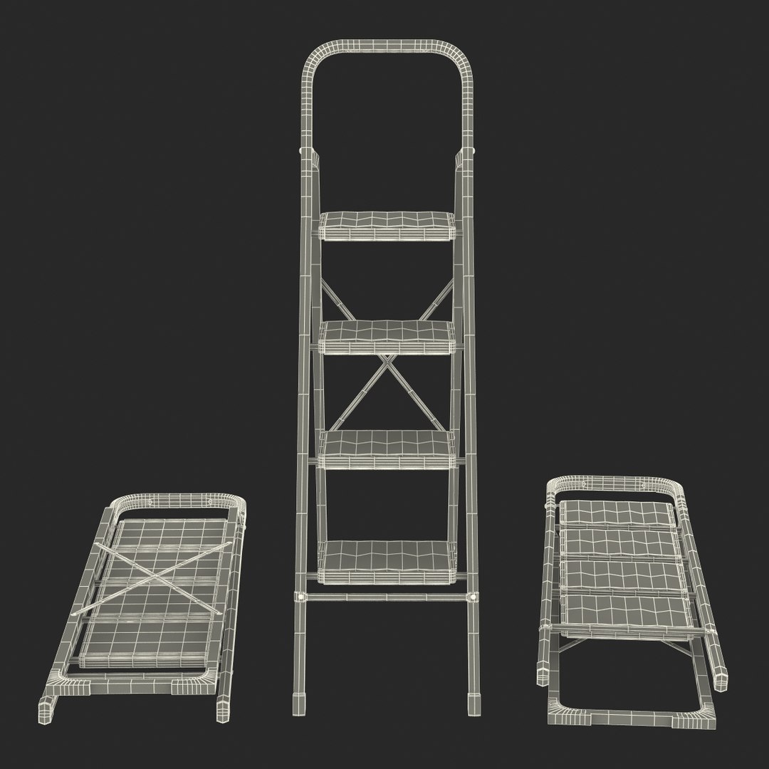 3d Model Step Ladder Set