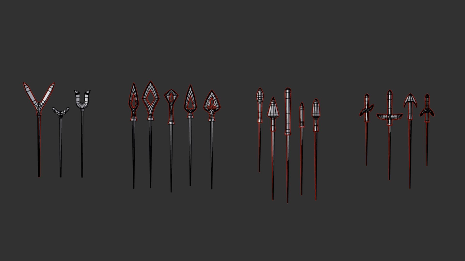 Japanese Arrow Set 3D - TurboSquid 1490816