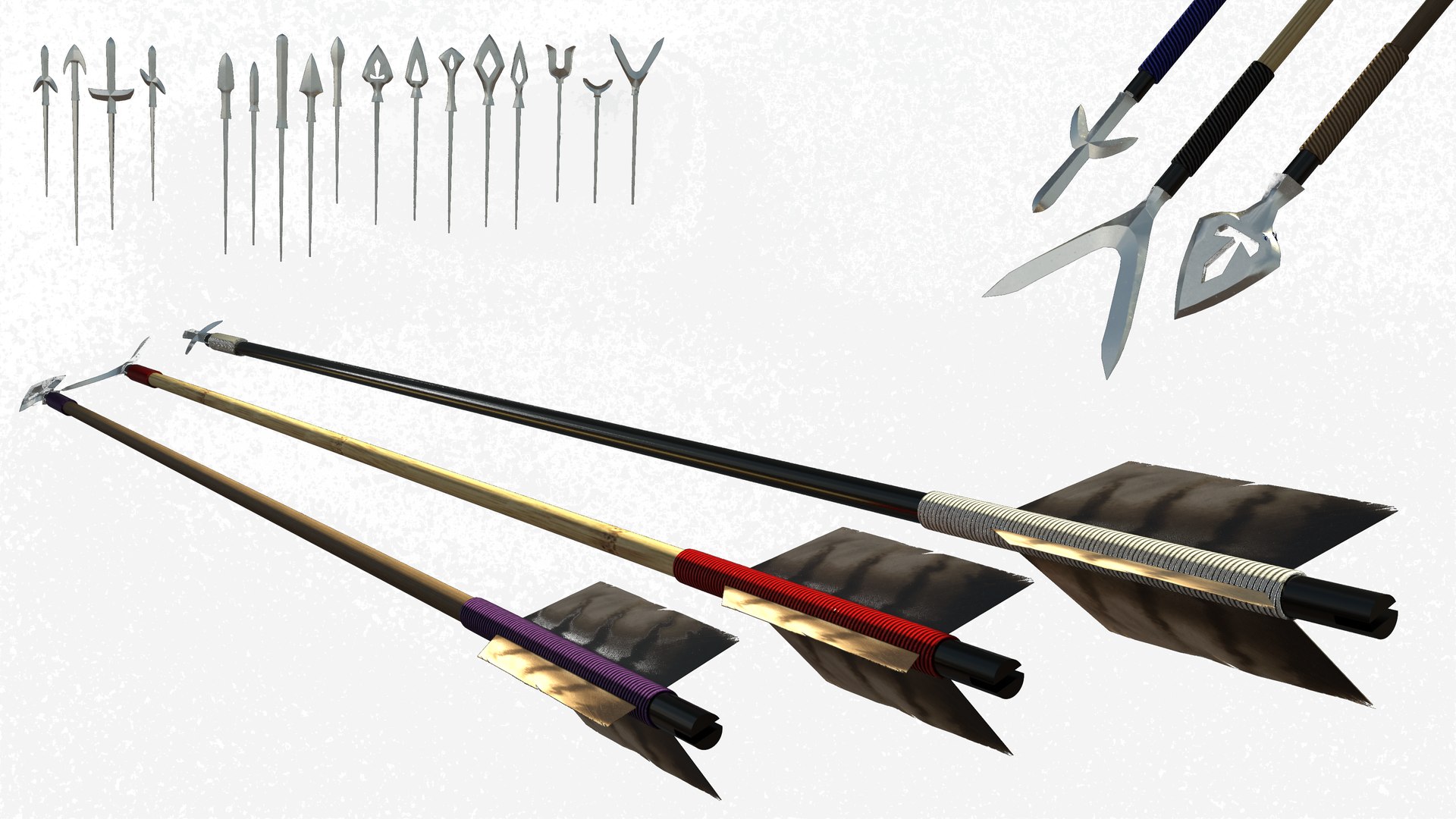 Japanese Arrow Set 3D - TurboSquid 1490816