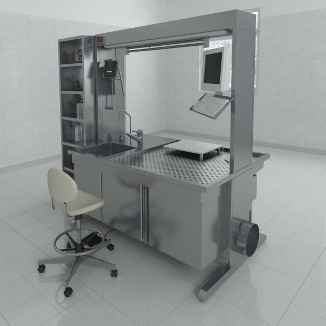 3d Model Table Laboratory Equipment