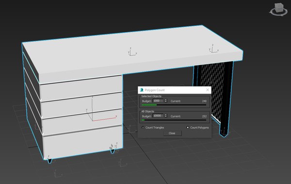 3d model table office room