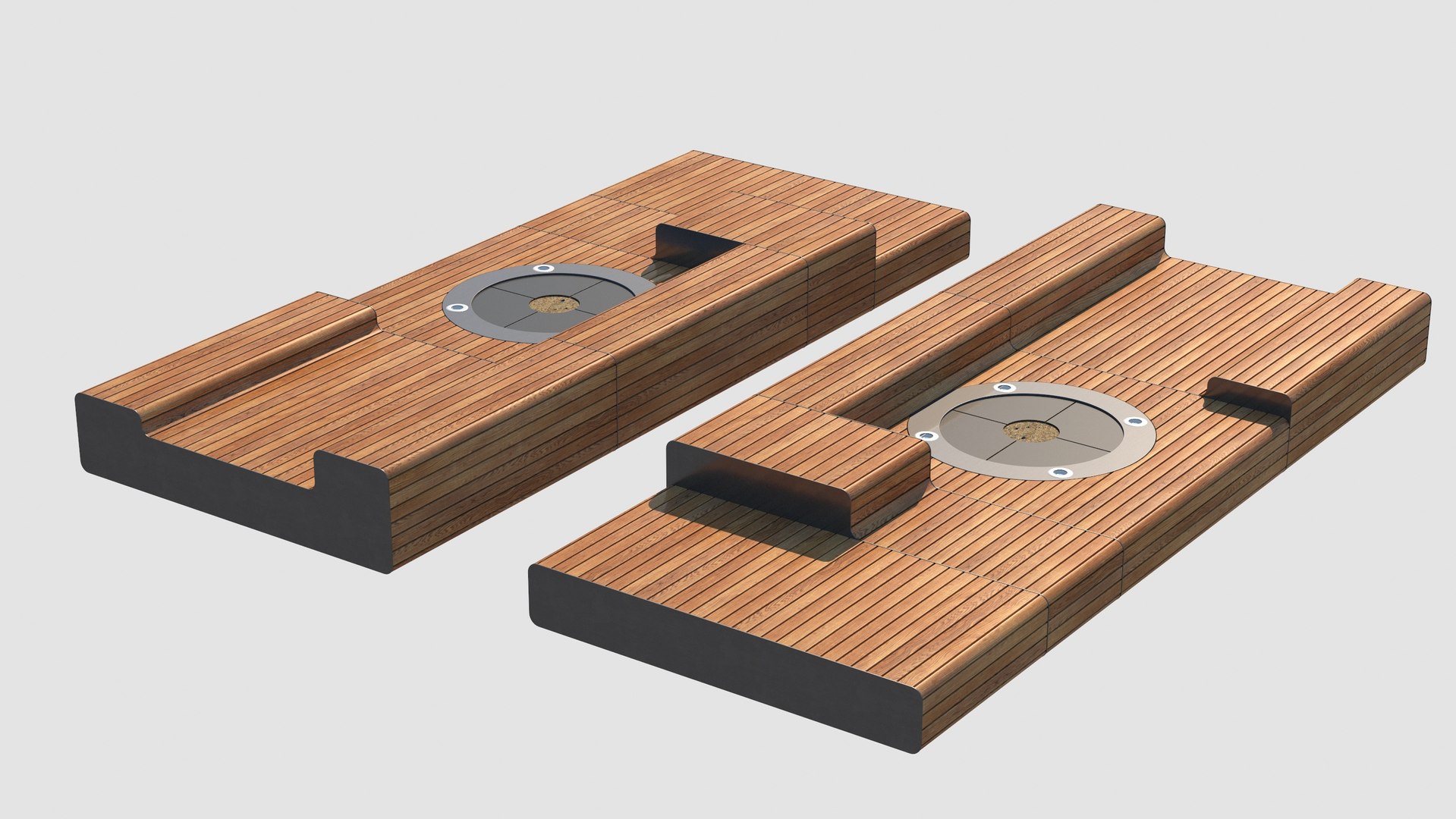 3D Street Park Bench Tree - TurboSquid 1201998