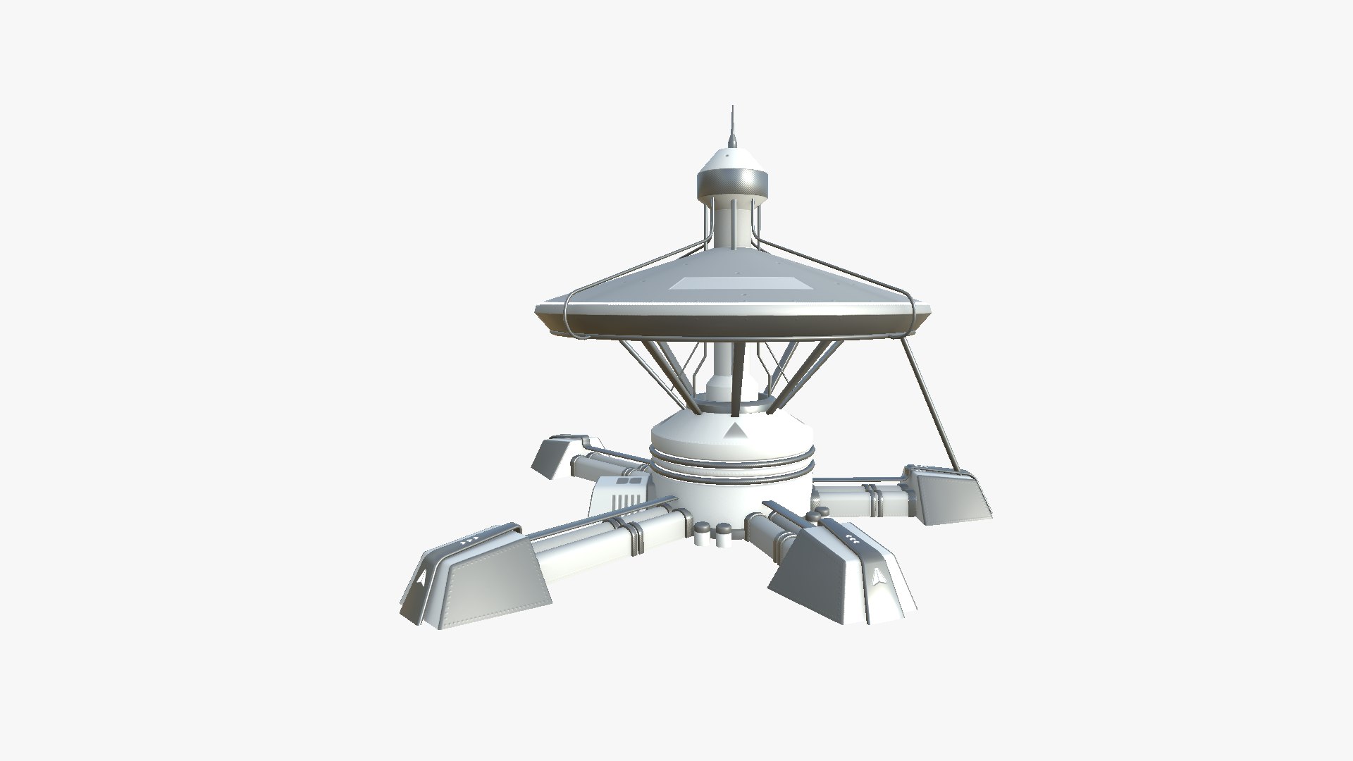 SciFi Facility C02 White Gray - Sci Fi Exterior Design 3D Model - TurboSquid 1999945