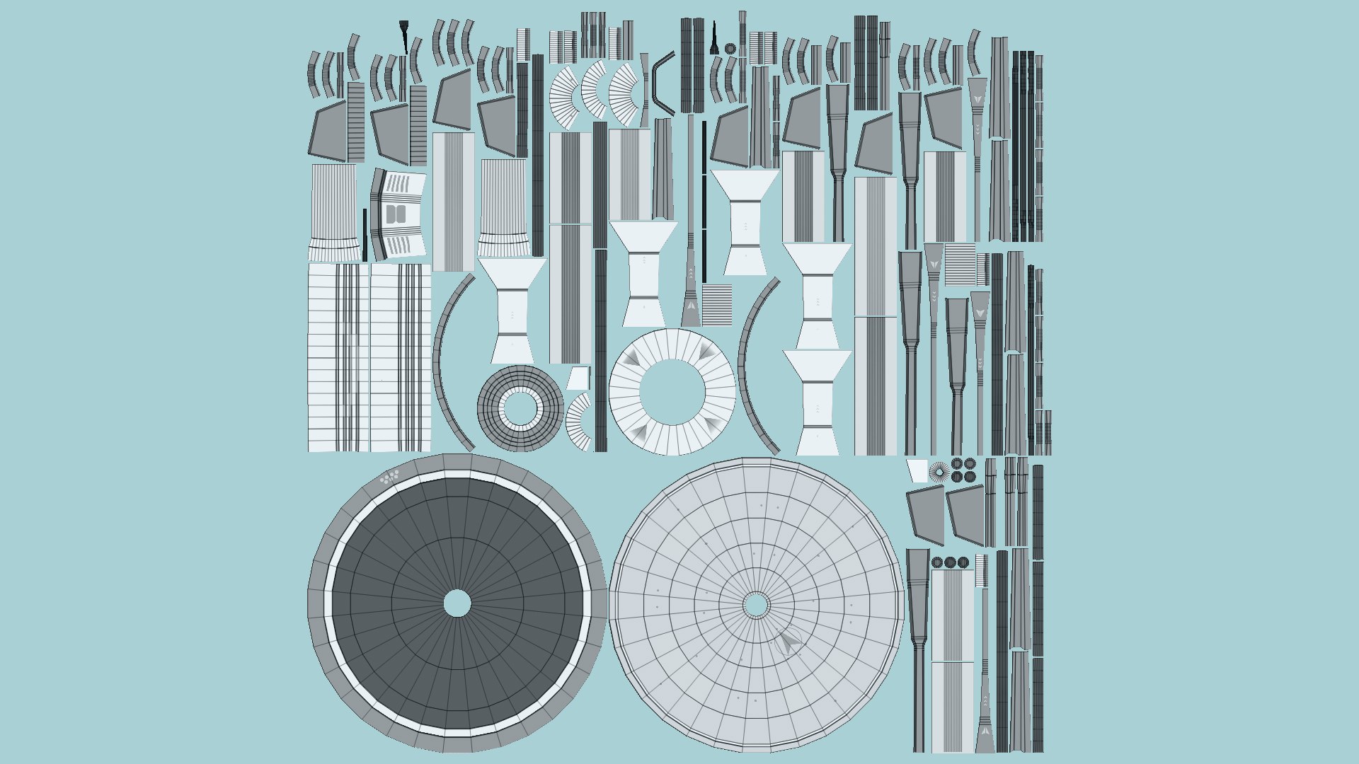 SciFi Facility C02 White Gray - Sci Fi Exterior Design 3D Model - TurboSquid 1999945