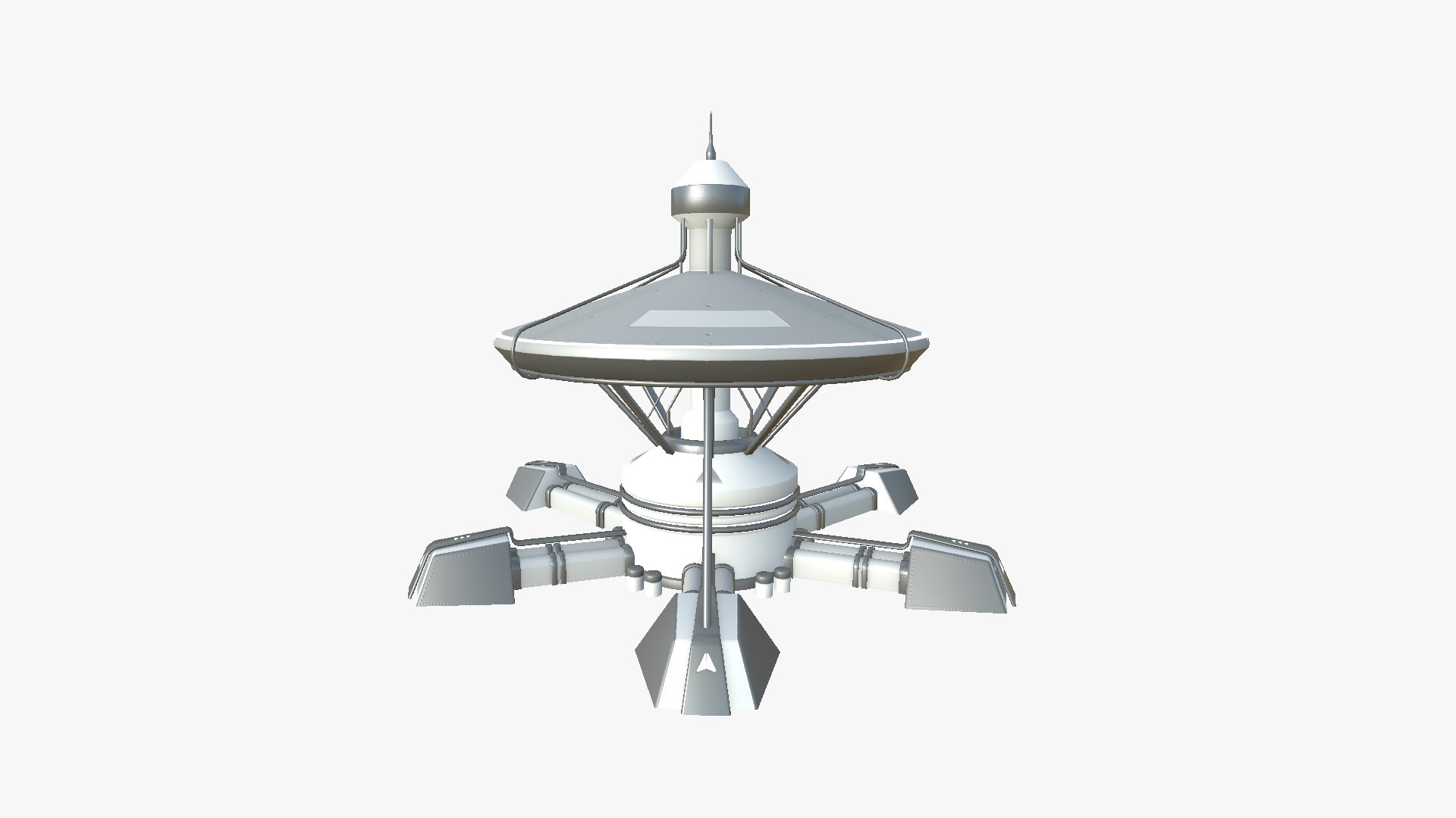 SciFi Facility C02 White Gray - Sci Fi Exterior Design 3D Model - TurboSquid 1999945