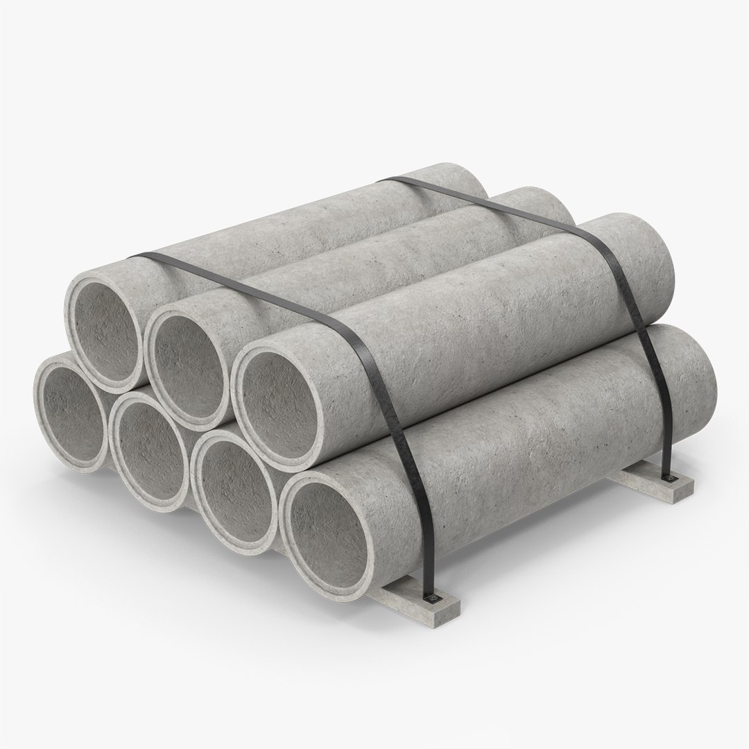 Concrete Industrial Pipes 3D model - TurboSquid 1994239