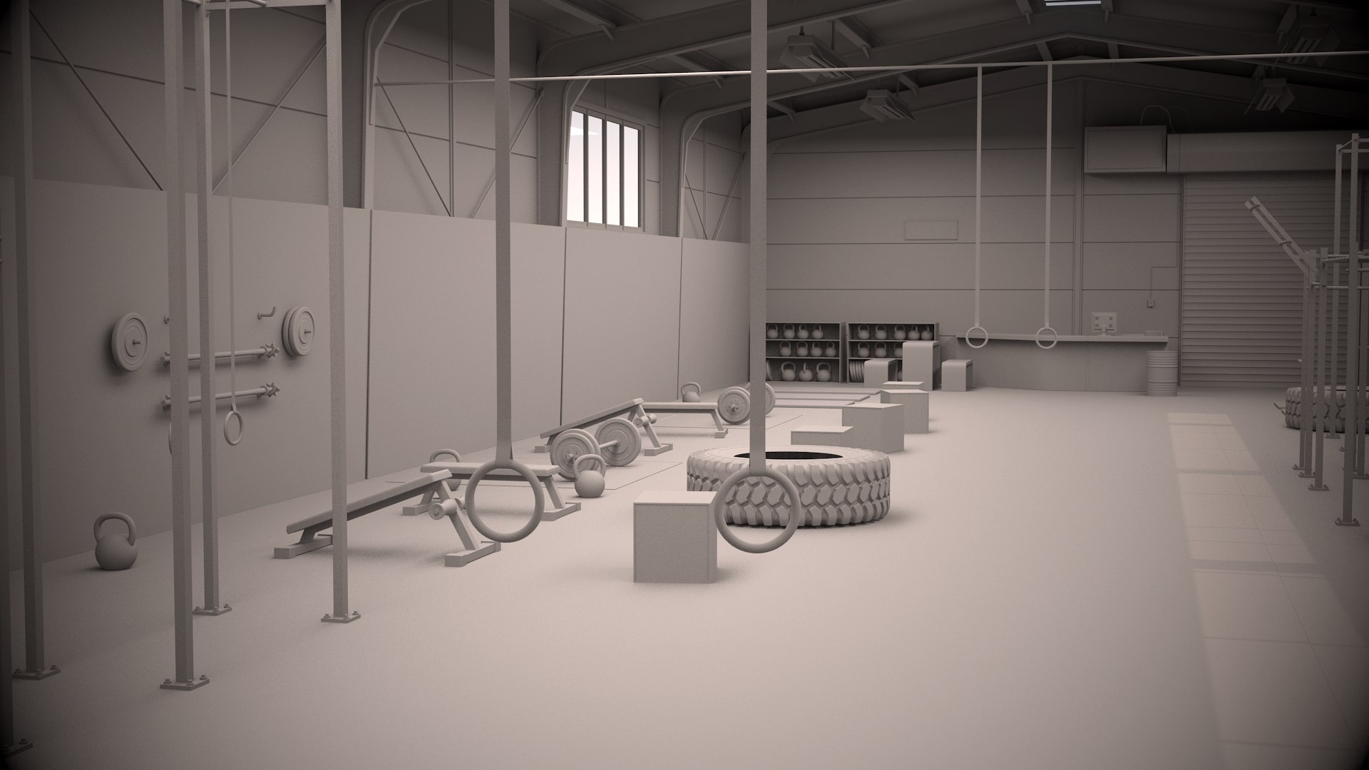 3D Model Crossfit Gym - TurboSquid 1587848