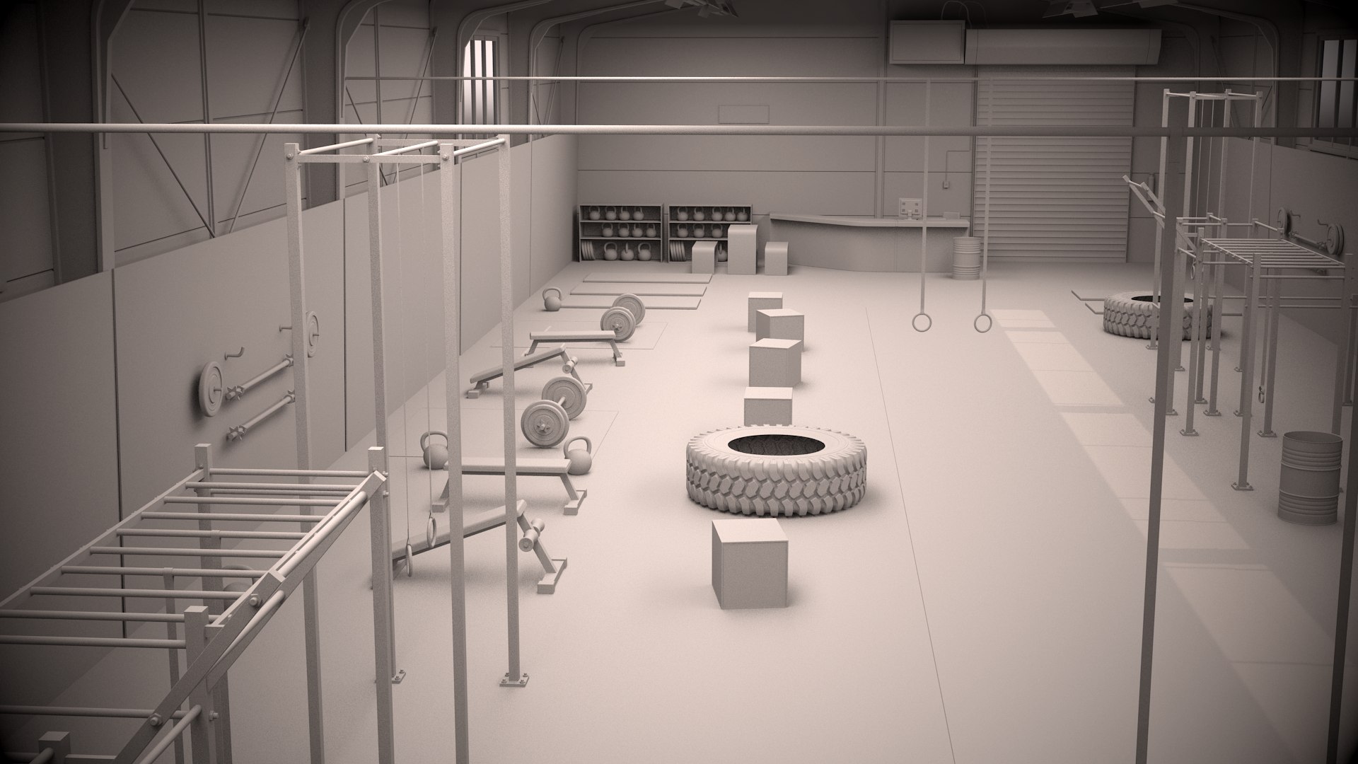 3D Model Crossfit Gym - TurboSquid 1587848