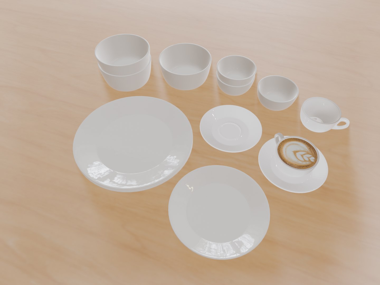 DISH SET 3D Model - TurboSquid 1934375