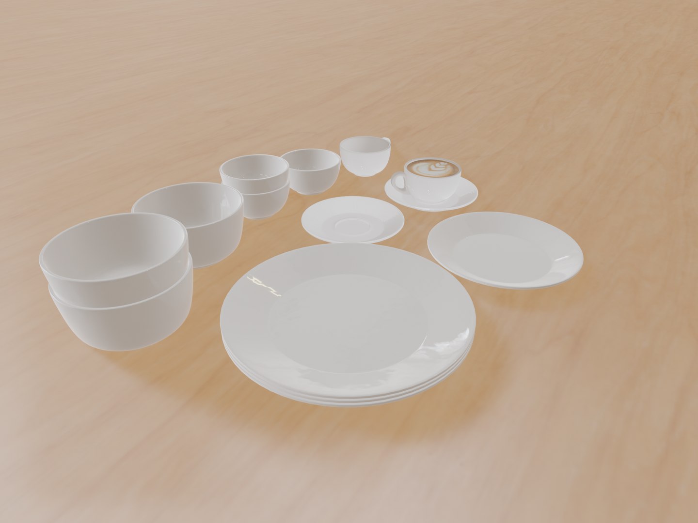 DISH SET 3D Model - TurboSquid 1934375