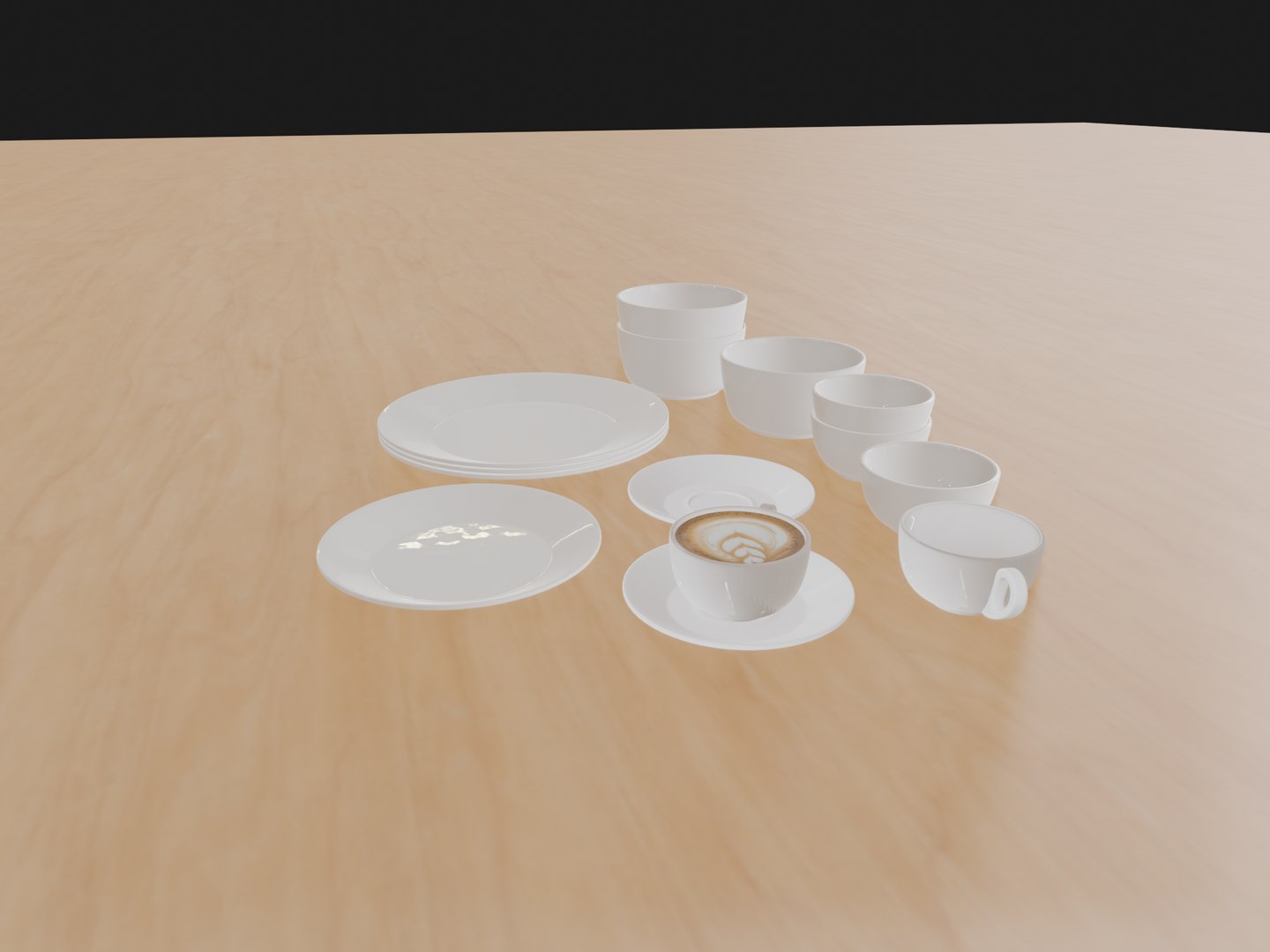 DISH SET 3D Model - TurboSquid 1934375